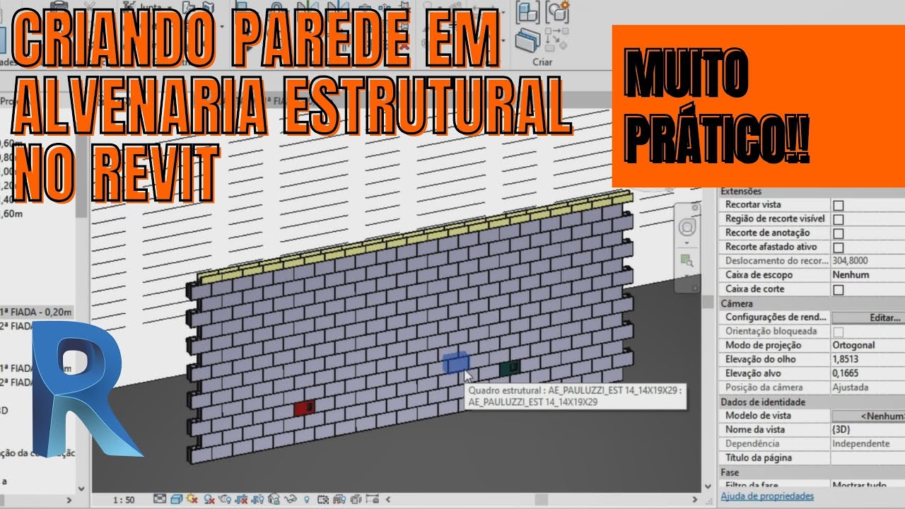 💻DESENVOLVENDO PAREDE EM ALVENARIA ESTRUTURAL NO REVIT (extraordinário ...
