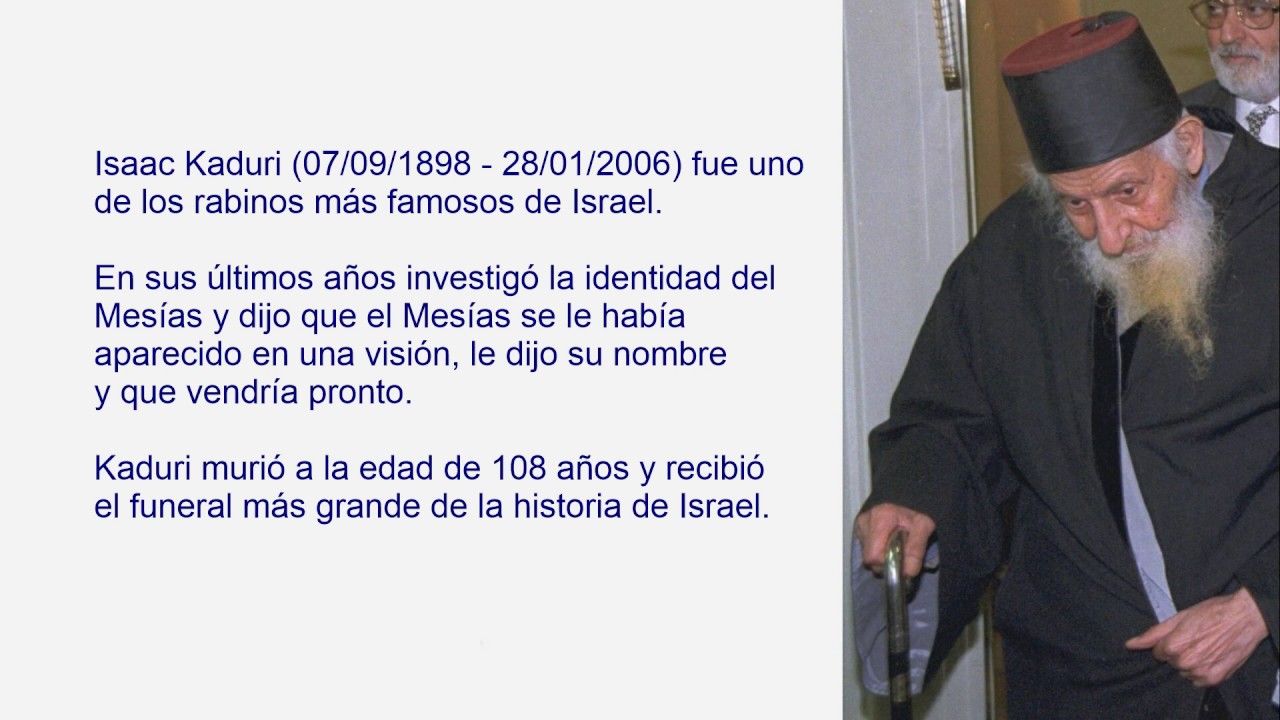 La nota del Rabino Kaduri revela el nombre del Mesías a los israelitas ...