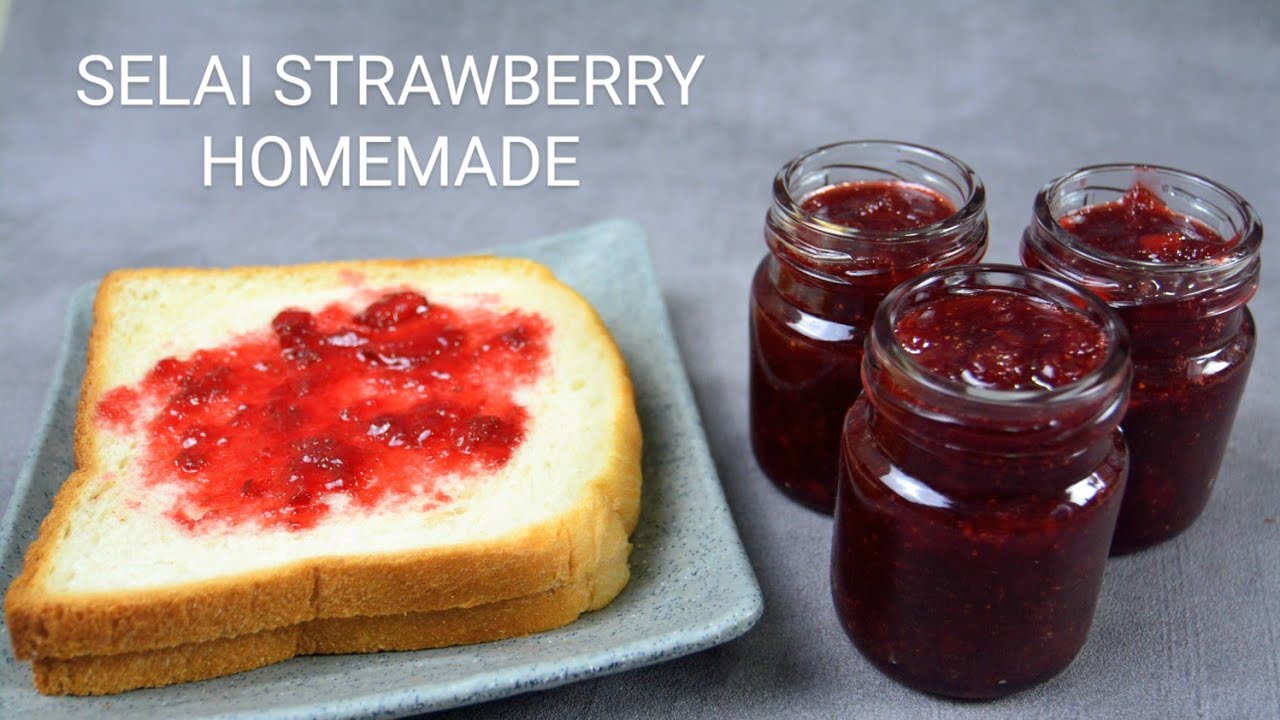 RESEP SELAI STRAWBERRY PREMIUM HOME MADE 3 BAHAN - YouTube