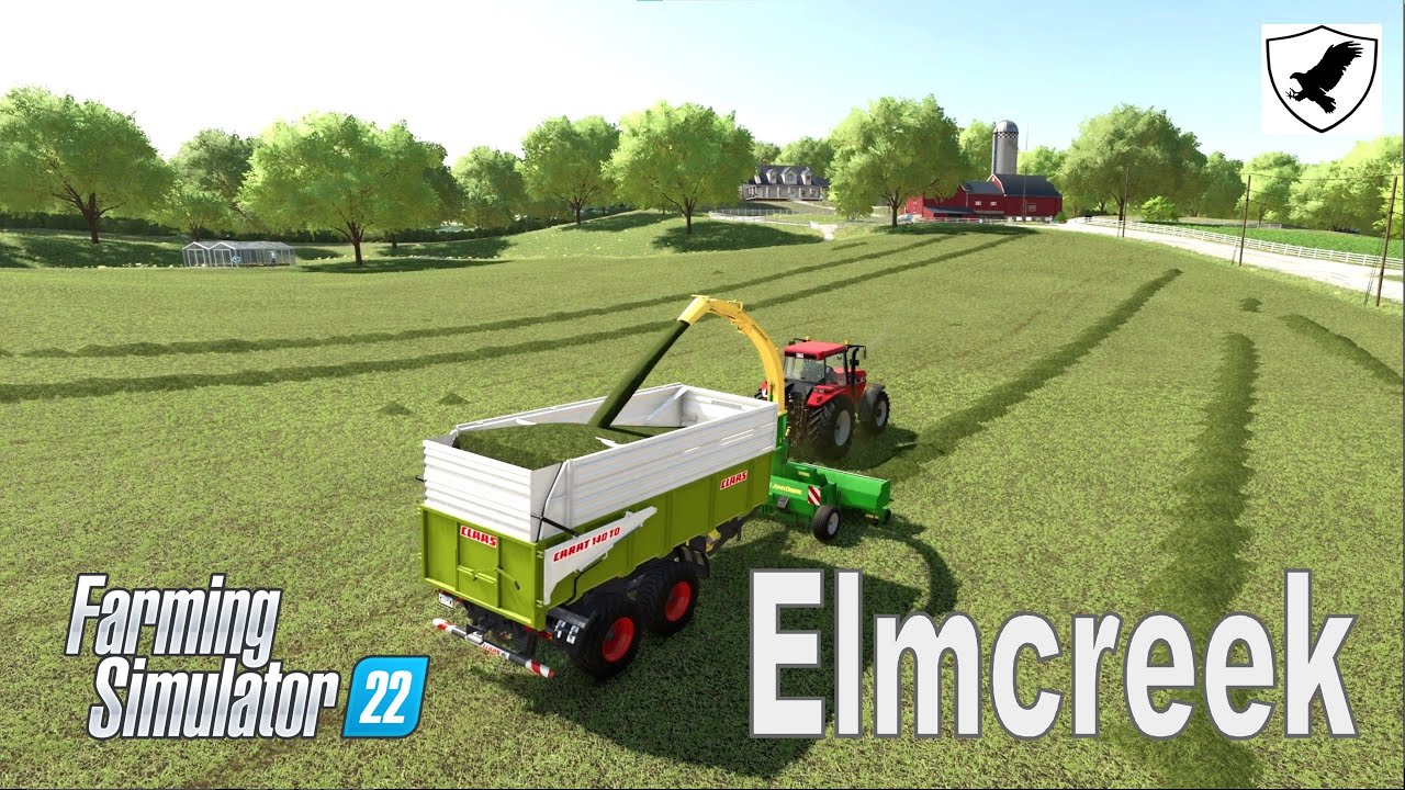 LONE FORAGER - FS22 - Elmcreek Ep. 11 - Mowing, windrowing, forage ...