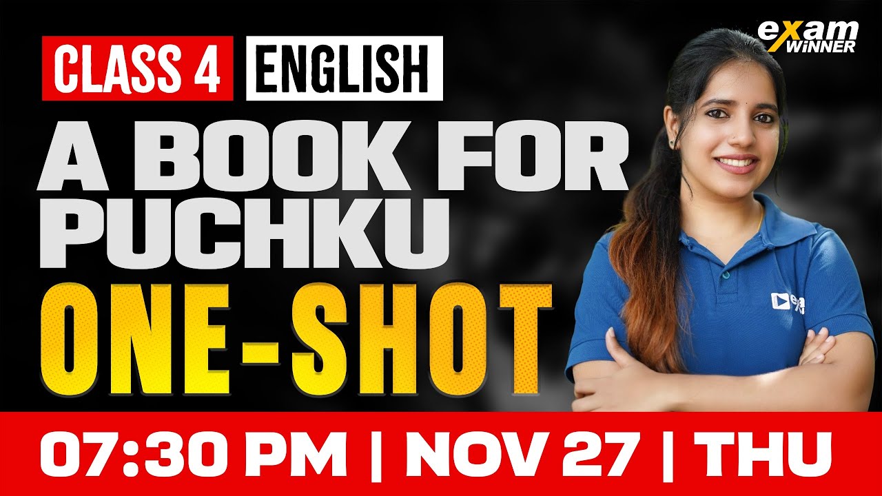 Class 4 English | A Book For Puchku | Oneshot | Exam Winner - YouTube