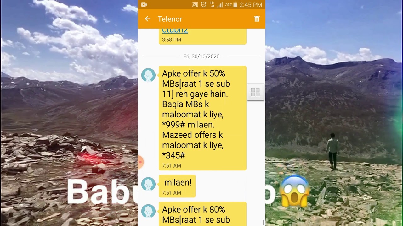 How to check telenor internet data | telenor internet check code ...