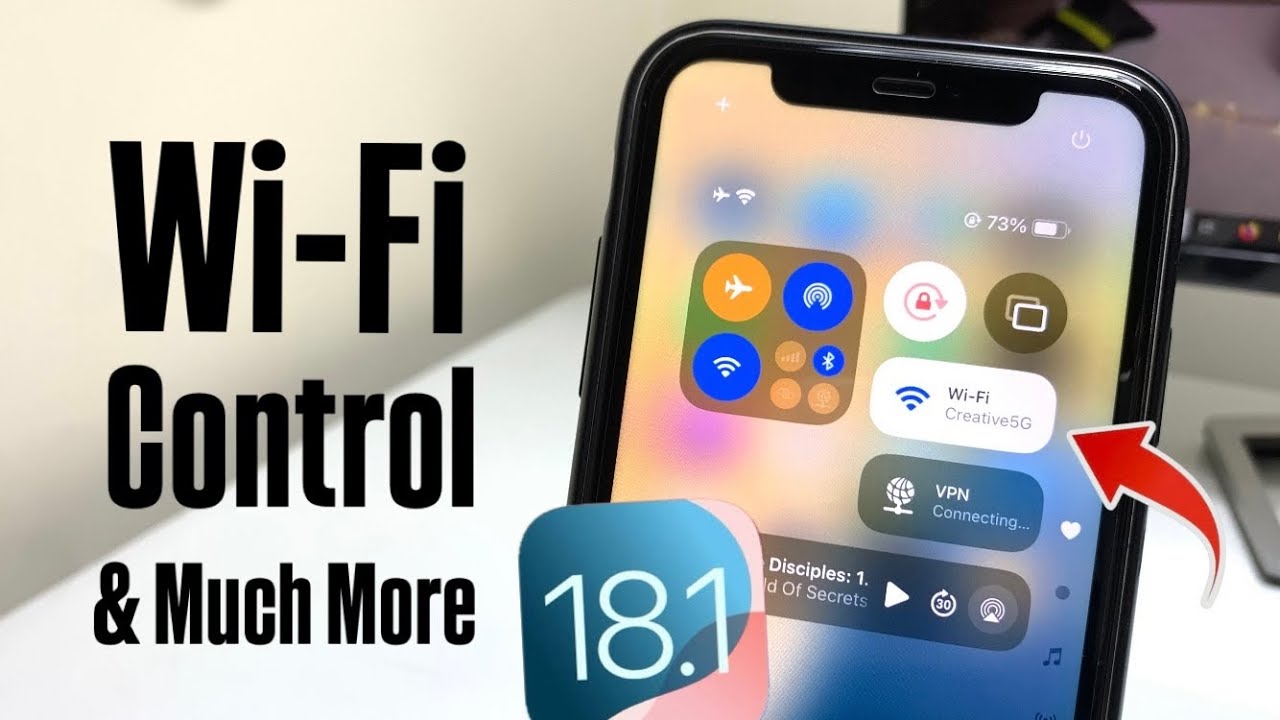 iOS 18.1 New Wi-Fi & Bluetooth & VPN Control - Add Now on any iPhone ...