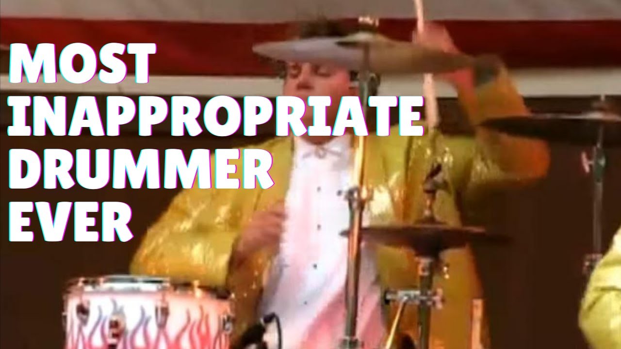 Most Inappropriate Drummer Ever - Really Funny! - YouTube