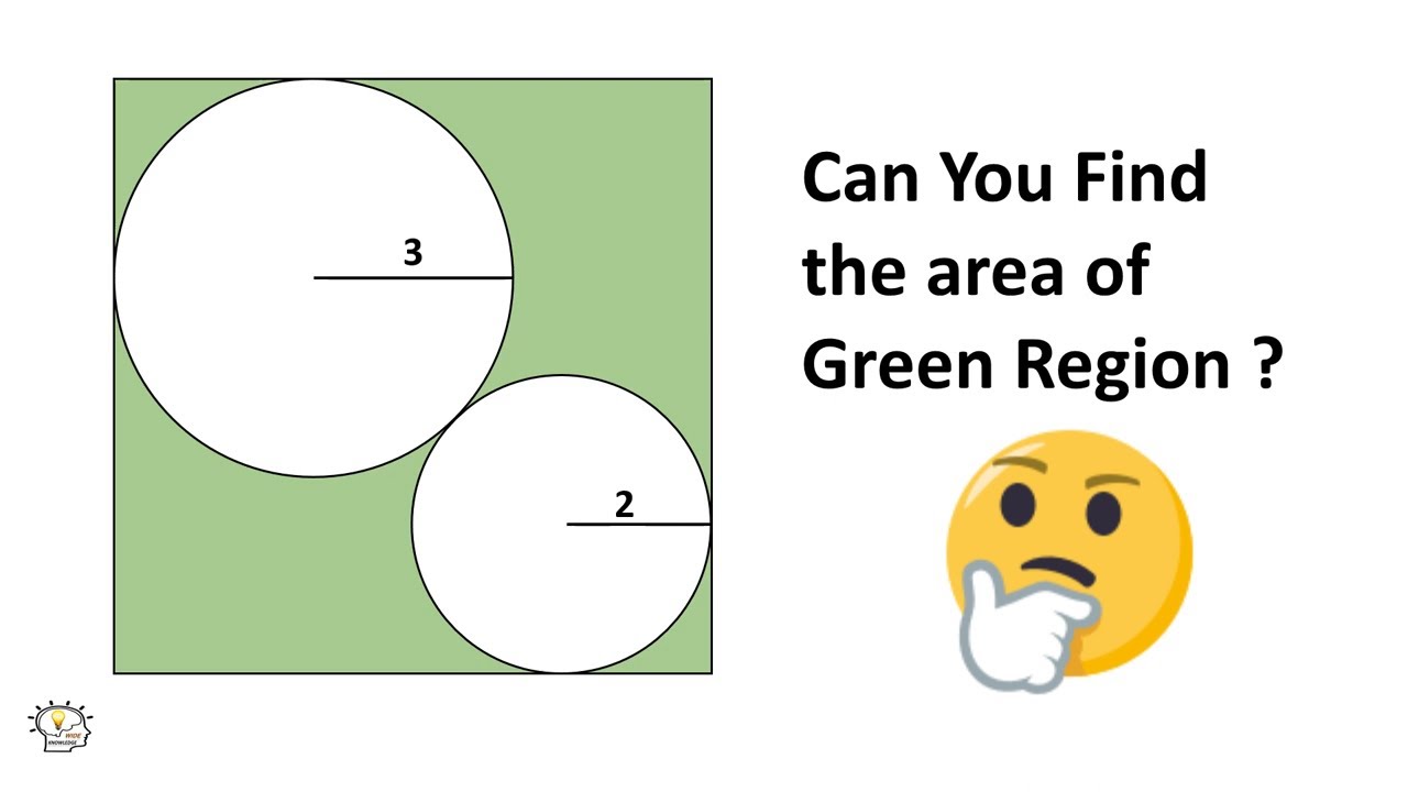 Find the Area of Green shaded region? | Calculate Shaded Area ? | Math ...