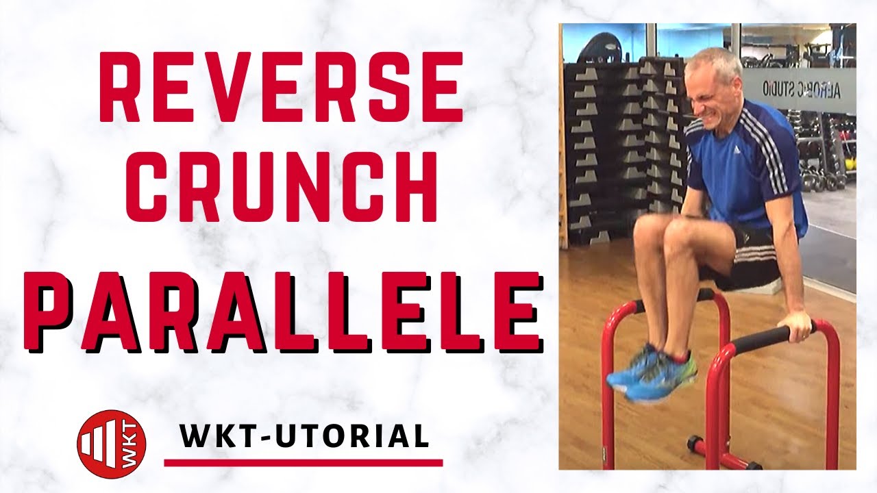 CRUNCH INVERSO ALLE PARALLELE - reverse crunch in dip - WKT fitness tv ...