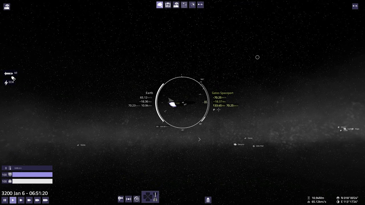 Manual flight from London to Gates Spaceport in real time - Pioneer ...