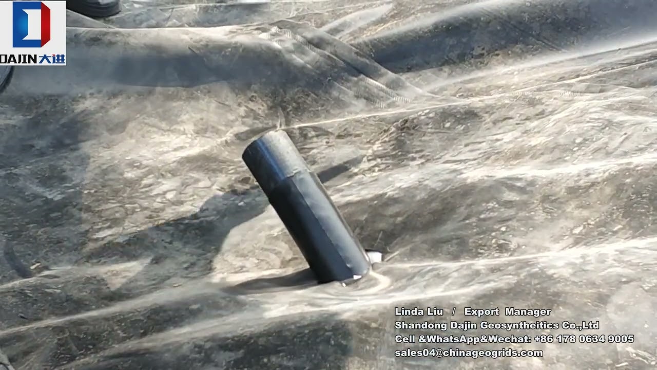 How to connect the pipe with geomembrane ? - YouTube
