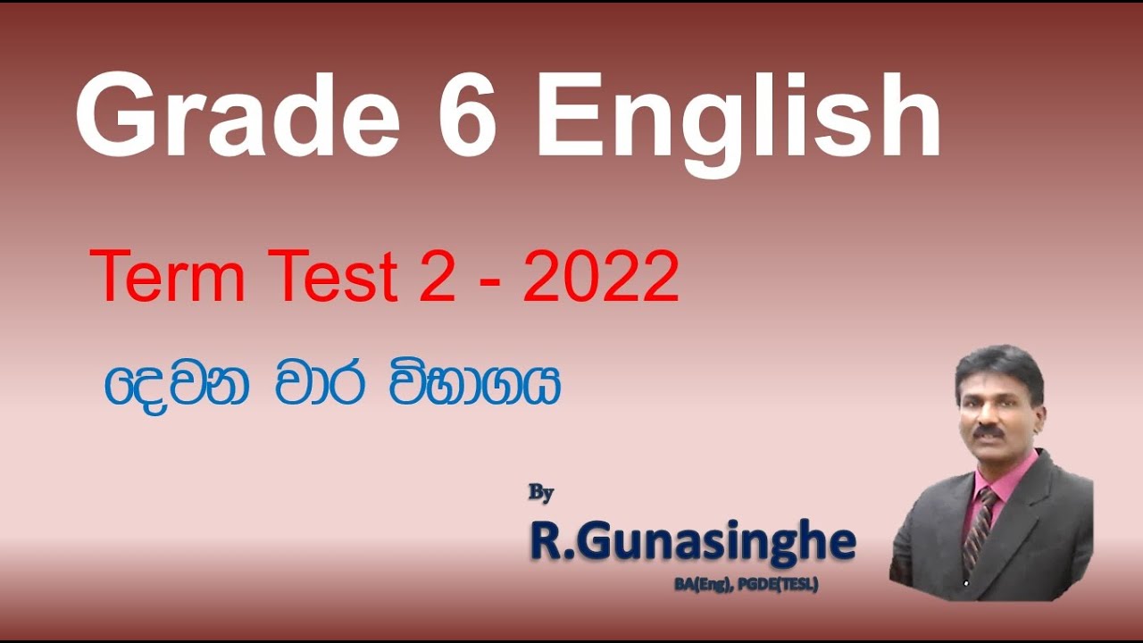 Grade 6 Term Test 2 - YouTube