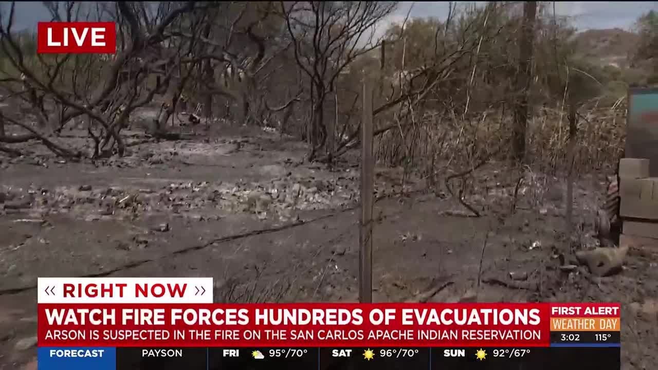 State of Emergency declared as Watch Fire burns near San Carlos - YouTube