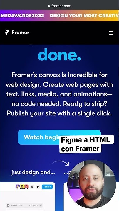 Figma a HTML con Framer español | La mejor plataforma No-Code - YouTube