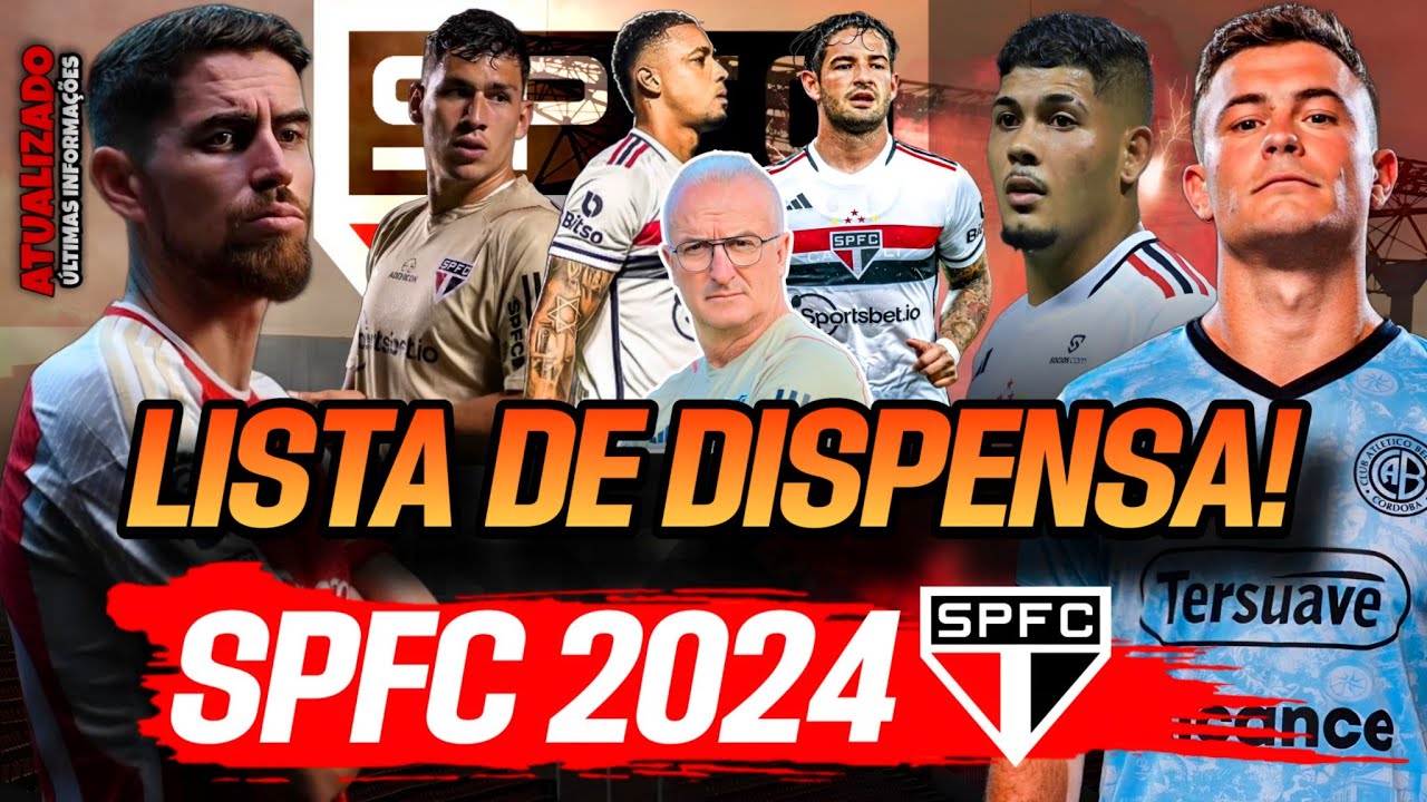 ATUALIZADO! LISTA DE DISPENSA DO SPFC | REFORÇOS P/2024 | RENOVAÇÃO DE ...