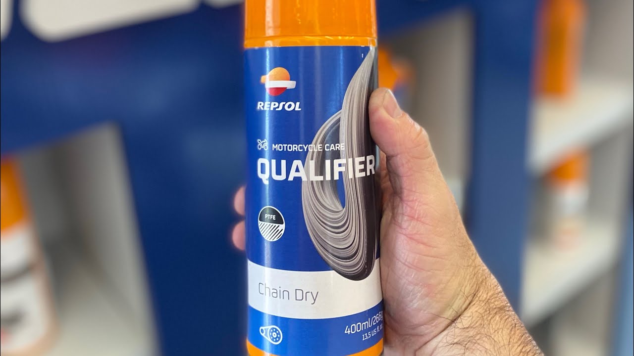 Lubrificante para corrente Repsol Chain Dry concorrente do Motul C4 ...