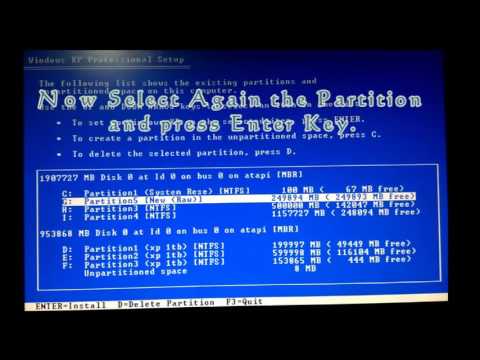 how to install windows xp professional - YouTube