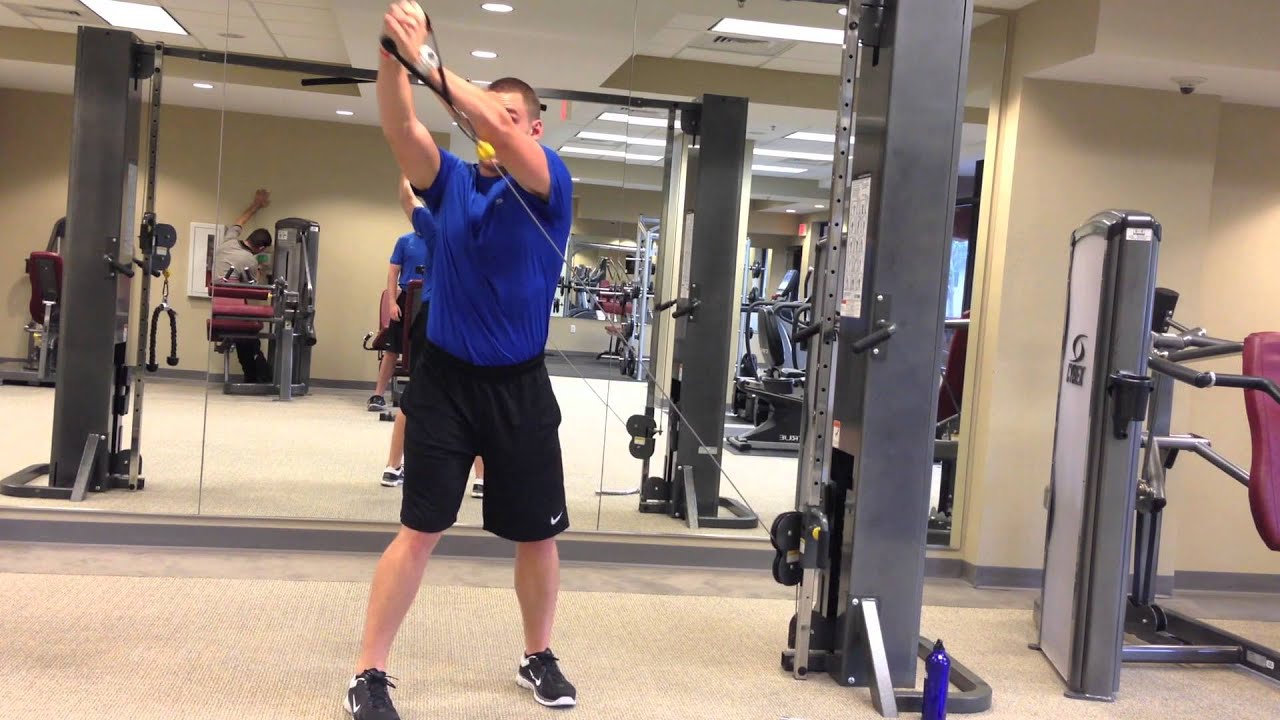 upward cable chop - YouTube