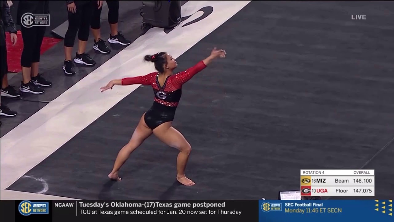 Mikayla Magee Floor Georgia vs Missouri 2021 9.825 - YouTube