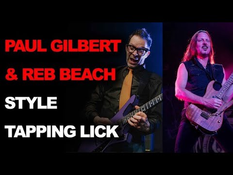 Paul Gilbert & Reb Beach Style Tapping Lick - YouTube