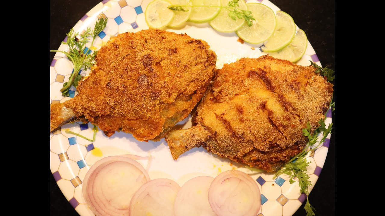 Pomfret Rava Fry | GOA STYLE | Spicy Fish Fry. - YouTube