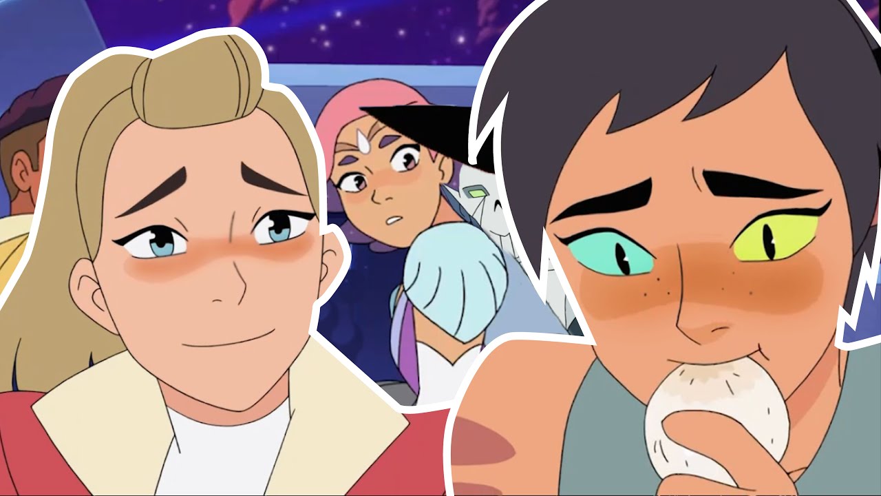 Catra joins Adora and the others to eat / She-Ra - YouTube