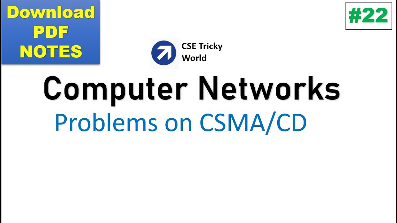 CN| Problems on CSMA CD |GATE |NET |CSE - YouTube