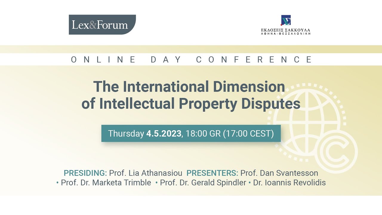 Lex & Forum: The International Dimension of Intellectual Property ...