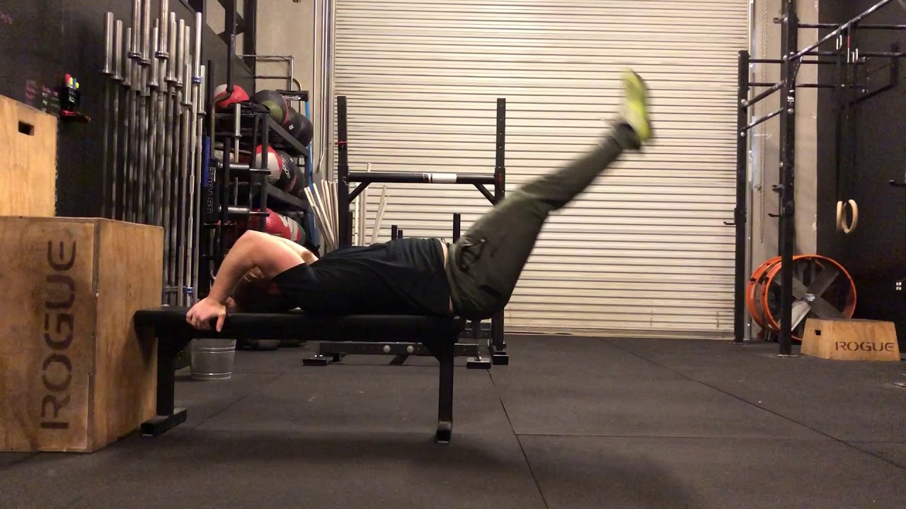 Leg Raises On A Bench - YouTube