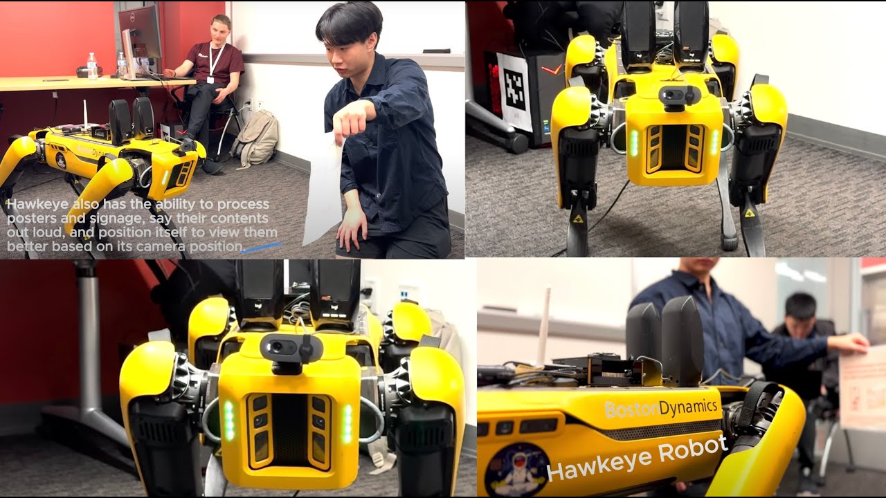 Boston Dynamics Hawkeye Robot - Stanford's Treehacks 2024 - YouTube