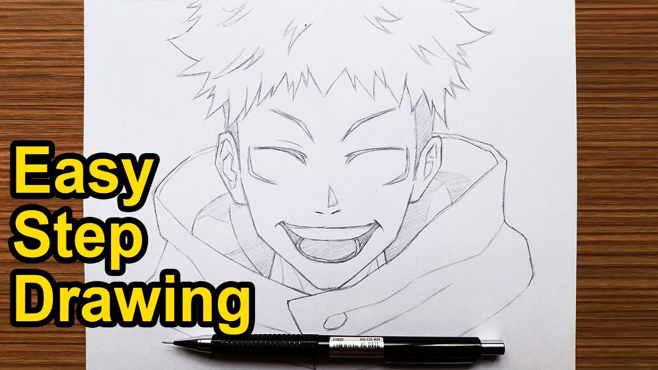 How to draw Yuji Itadori from Jujutsu Kaisen | Yuji drawing step by ...