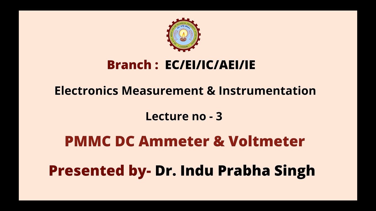 Electronics Measurement & Instrumentation | PMMC DC Ammeter & Voltmeter ...