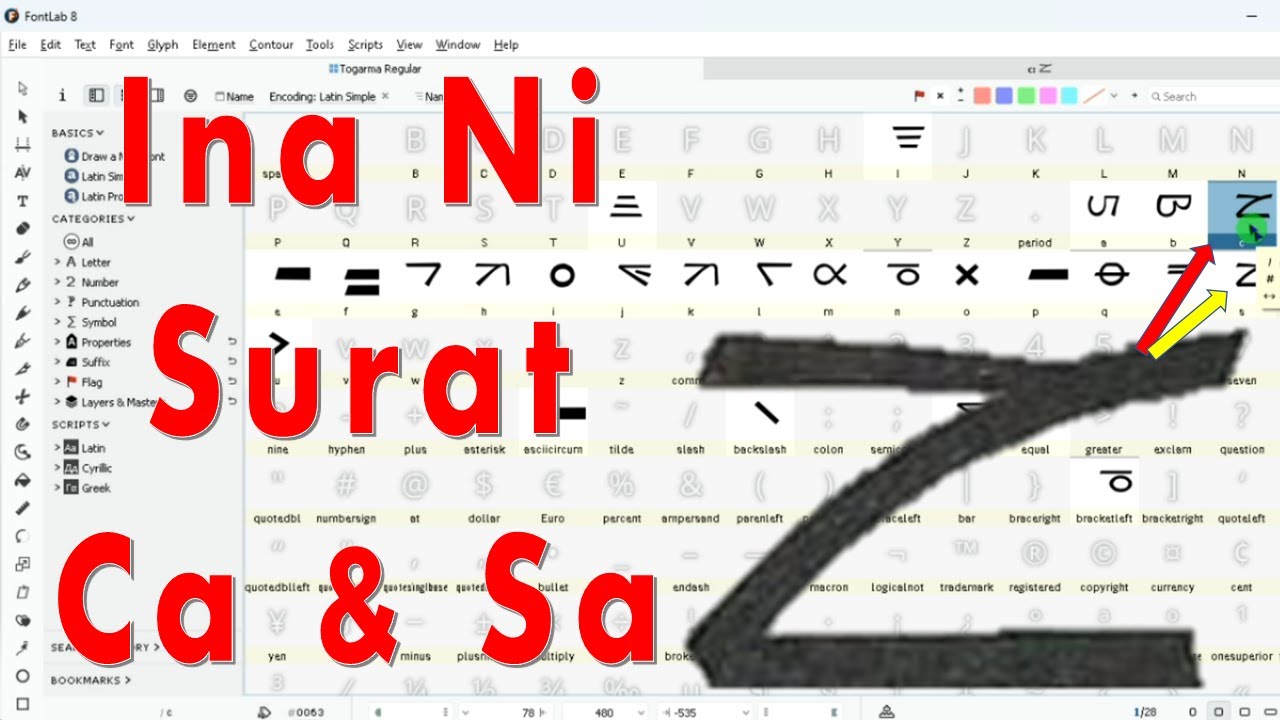 Cara Mudah Membuat INA NI SURAT Ca Dan Sa di Fontlab 8 ...
