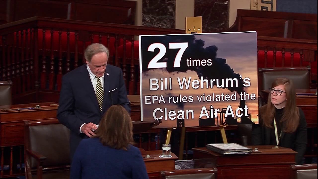 Senator Carper highlights Bill Wehrum's work to undermin the Clean Air ...