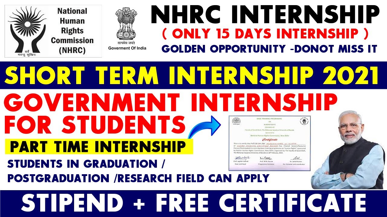 Government Short Term Internship 2021 | National Human Rights ...