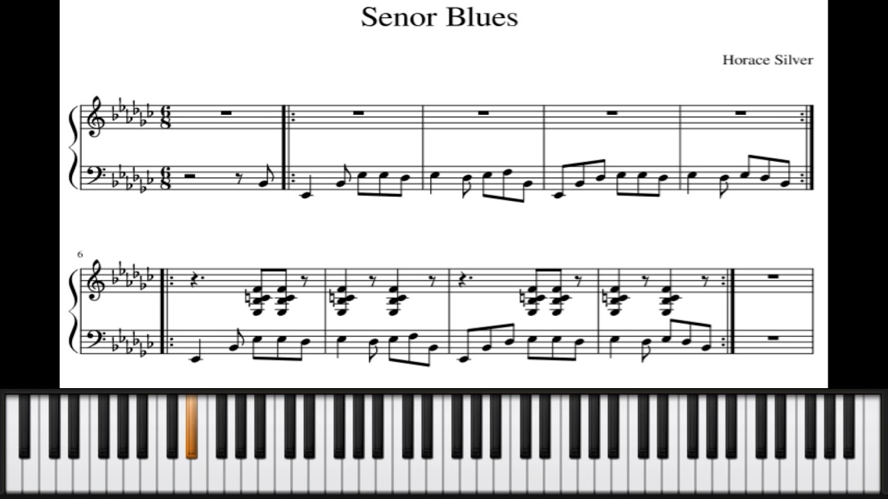 Horace Silver's Piano Riff on Senor Blues - Jazz Piano Lesson - YouTube