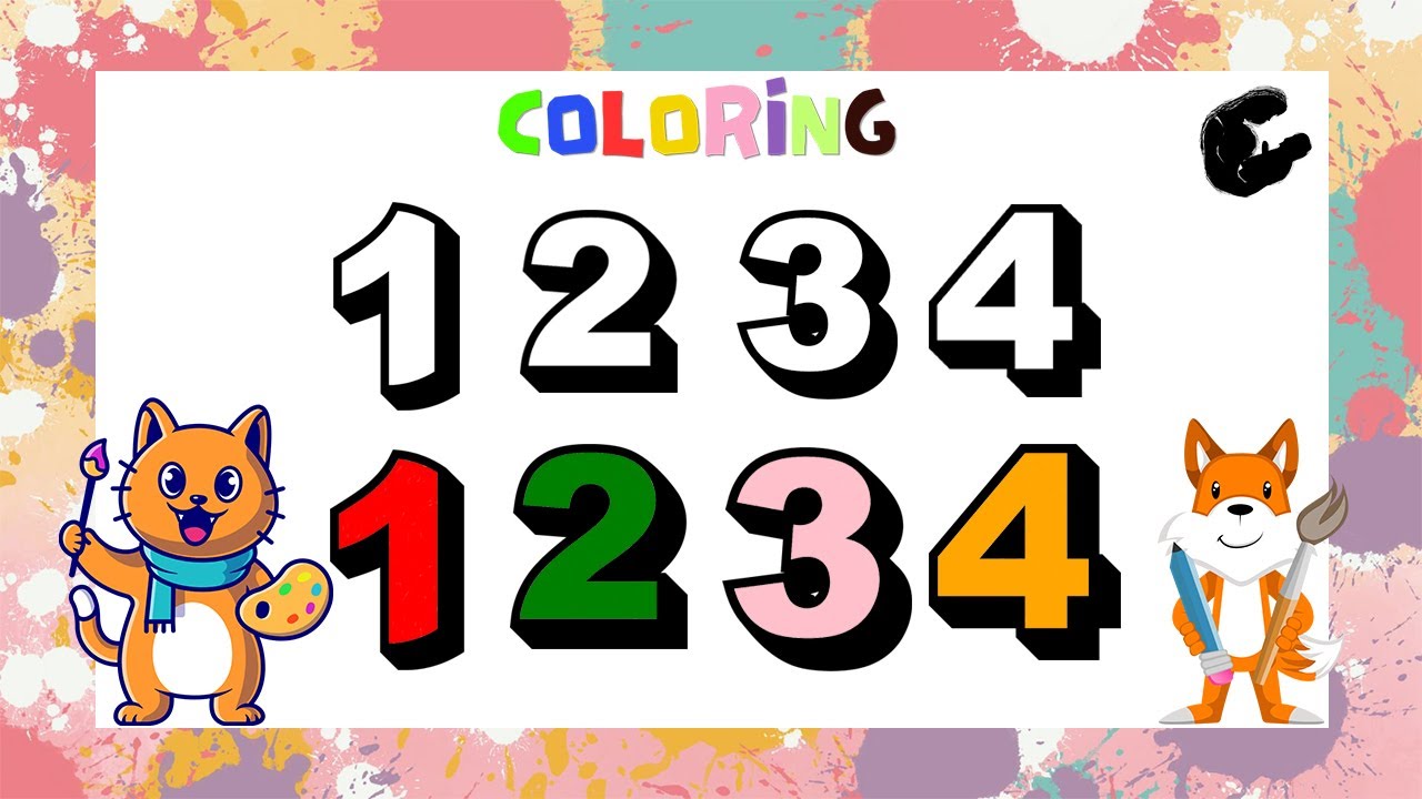 LEARN NUMBERS AND COLORS | 123 | COLORING | NURSERYRHYMES & BABY SONGS ...