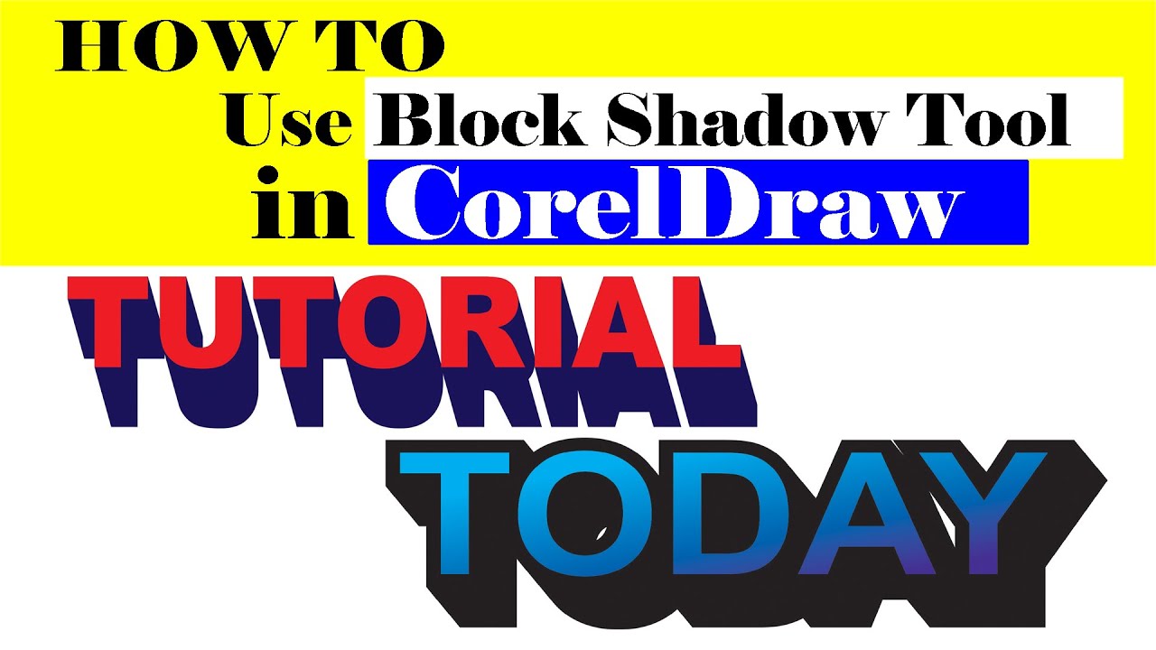 Coreldraw : Block Shadow Tool You Need To Know - YouTube