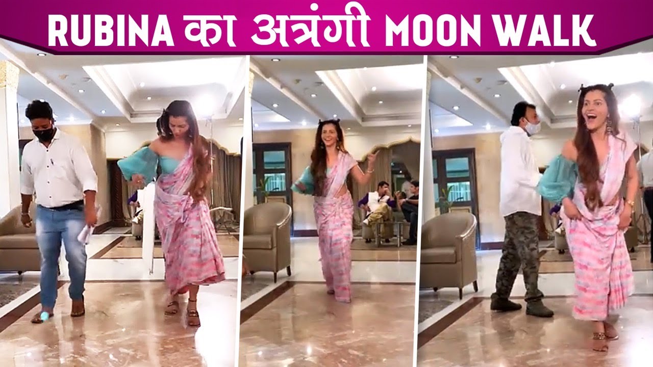 Rubina Dilaik Special Moon Walk In Saree, Laugh At Her Own Moves, Video ...
