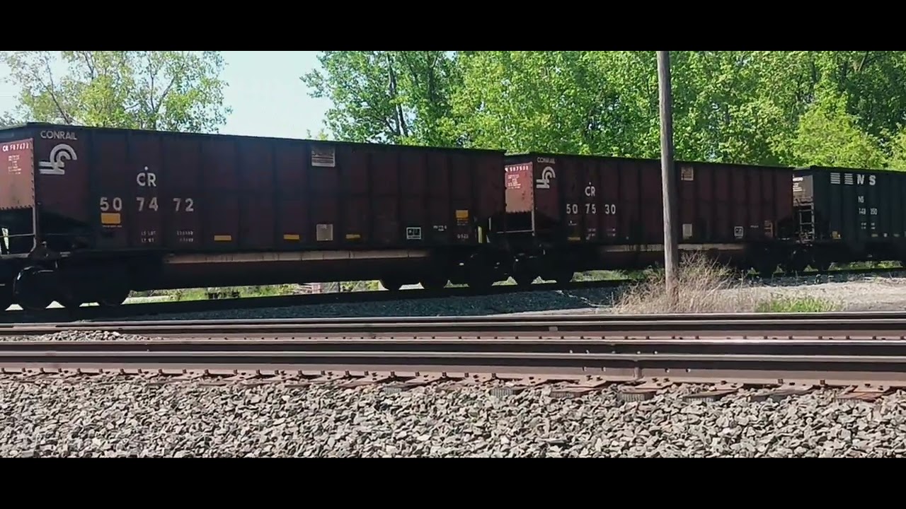 3:25 NS southbound empty coal train with a solo NS sd40-2 at sandusky ohio milepost 242.70 - YouTube