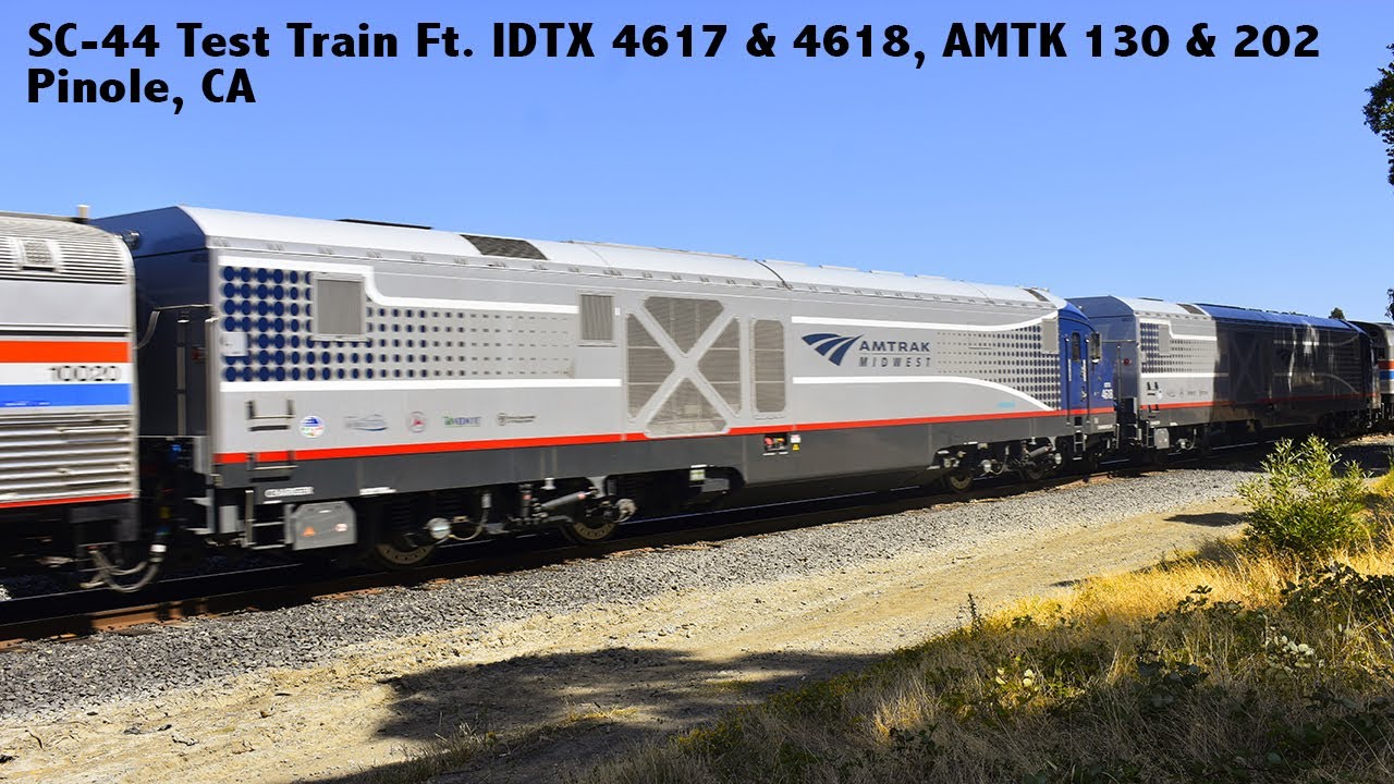 Amtrak SC-44 Charger Test Train Passes Pinole, CA Ft. IDTX Midwest ...