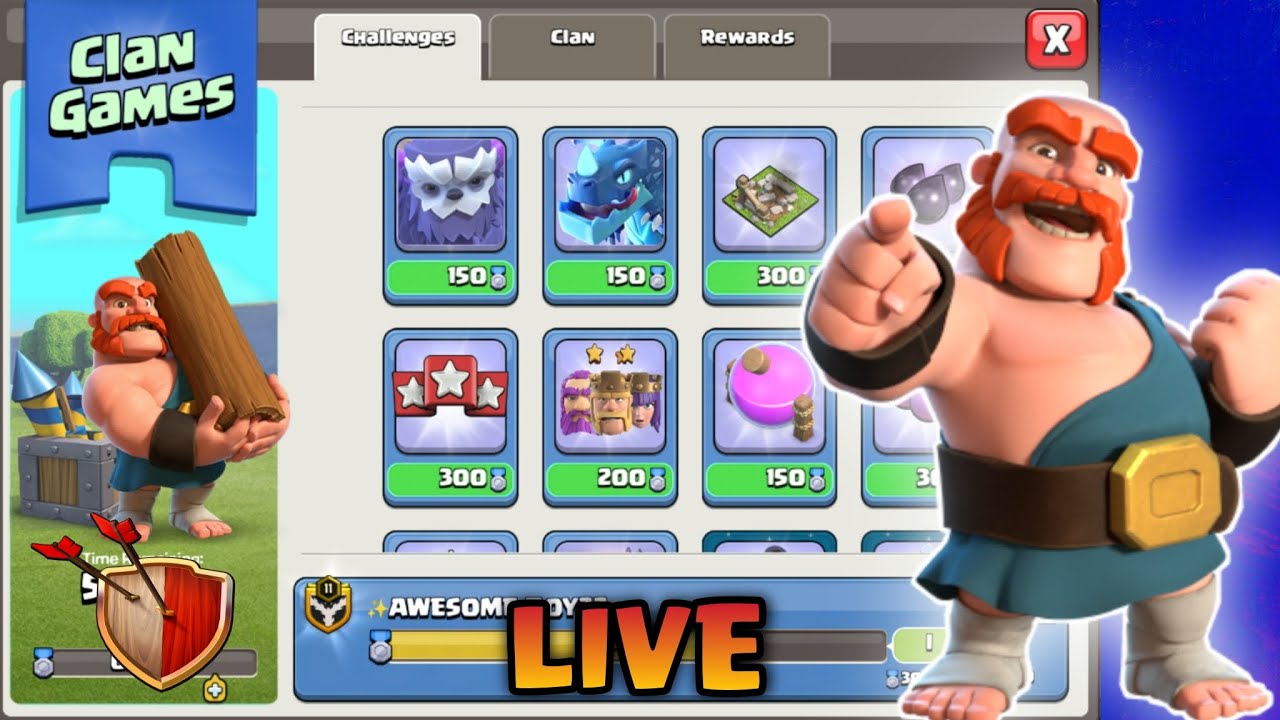 coc live | clan games | Clash Of Clans Live | #coc_live - YouTube