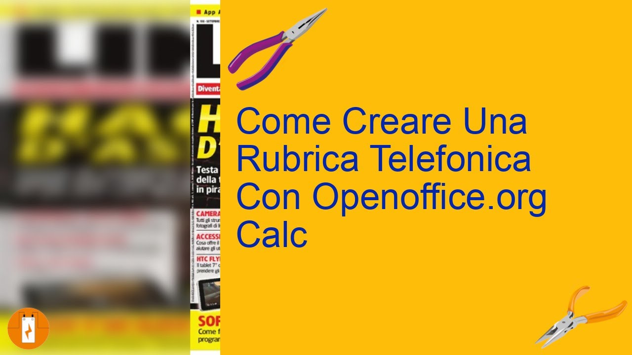 Come Creare Una Rubrica Telefonica Con Openoffice.org Calc - YouTube