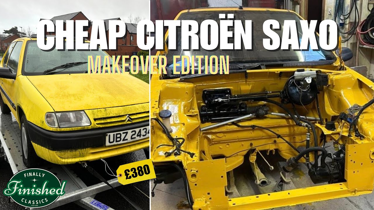 Stripping My Cheap Yellow Citroën Saxo to Bare Bones!! | Engine Out & Prep for Respray | Part 3 ...