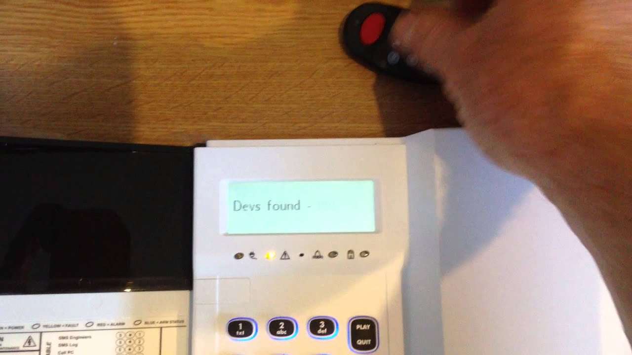 Enrolling wireless keyfob onto hkc alarm system - YouTube