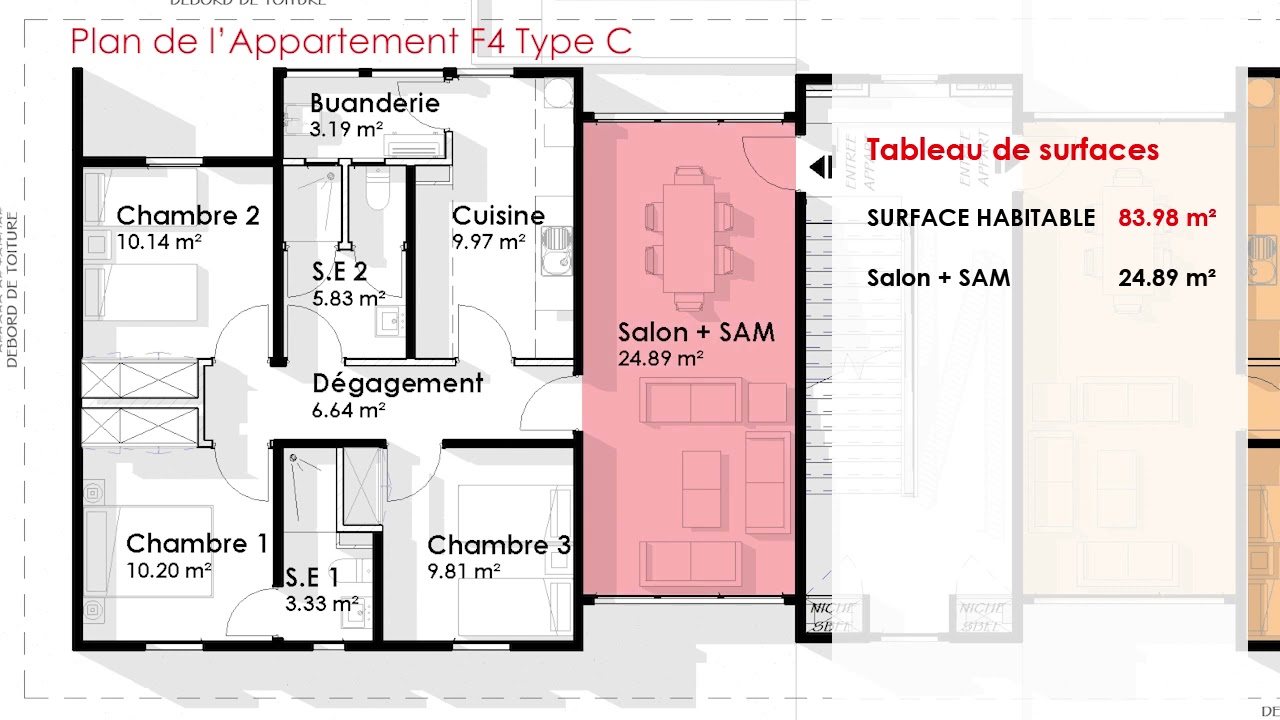F4 Type C3 Capsule Vidéo OUEDO 20 000 LOGEMENTS - YouTube