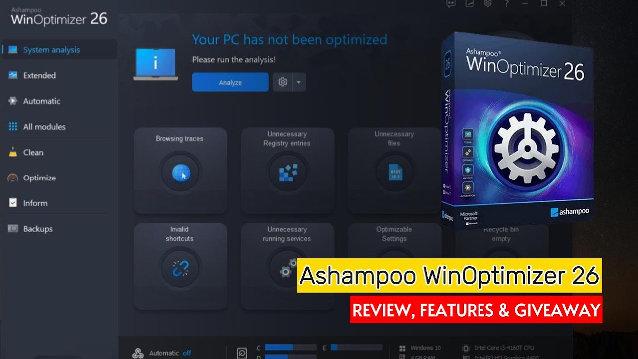 🔥 Ashampoo WinOptimizer 26 – Tingkatkan Performa PC Anda Seketika! 🚀 ...
