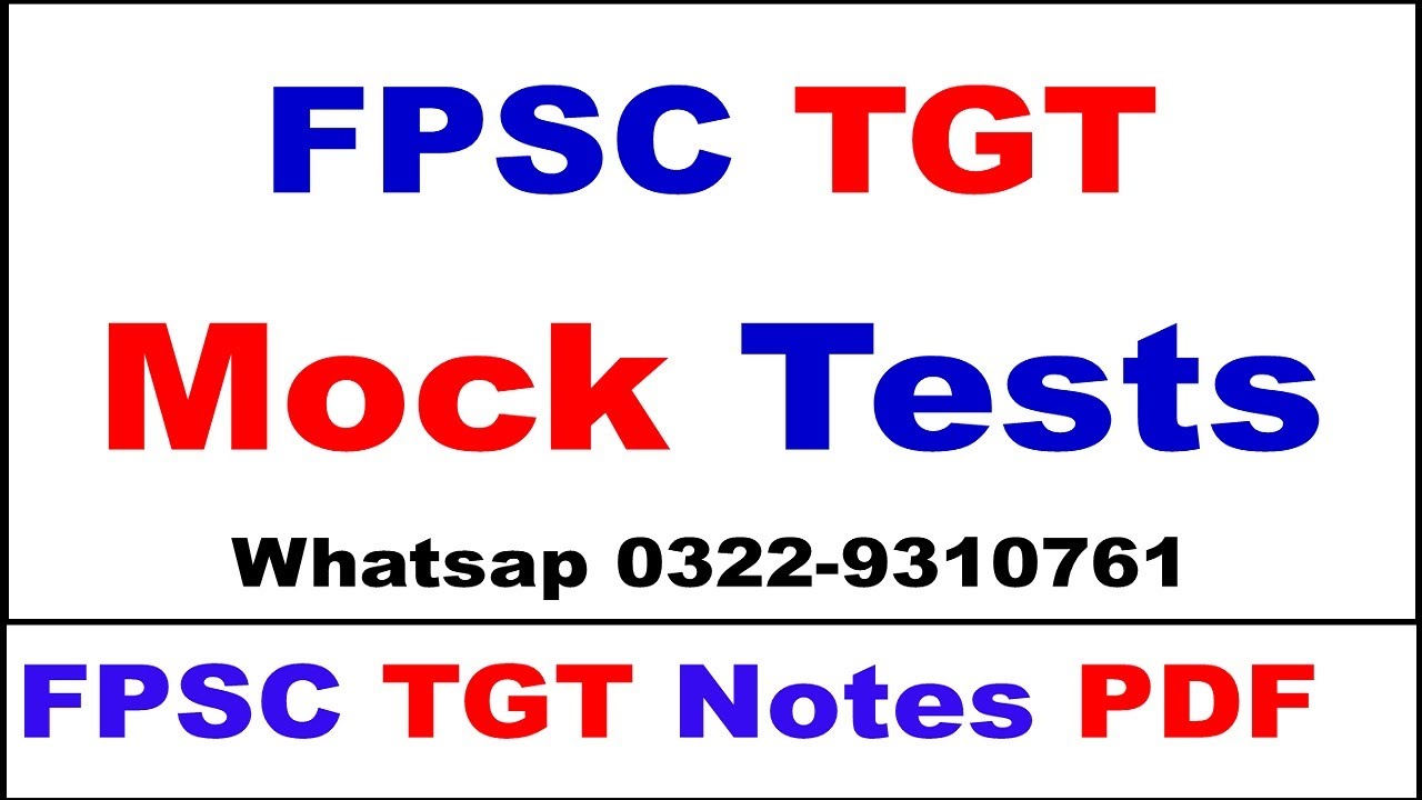 FPSC TGT Test 2023 || FPSC TGT Pedagogy English Mock Test|| FPSC TGT ...