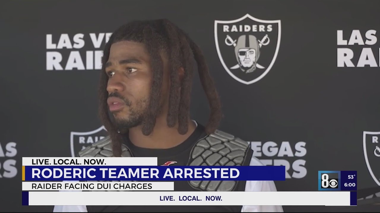 Las Vegas Raider Roderic Teamer arrested on DUI charge, records show ...