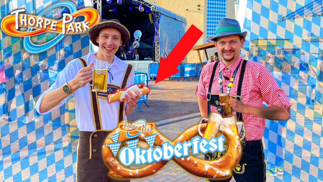 Trying CRAZY German Food at OKTOBERFEST | Thorpe Park - YouTube