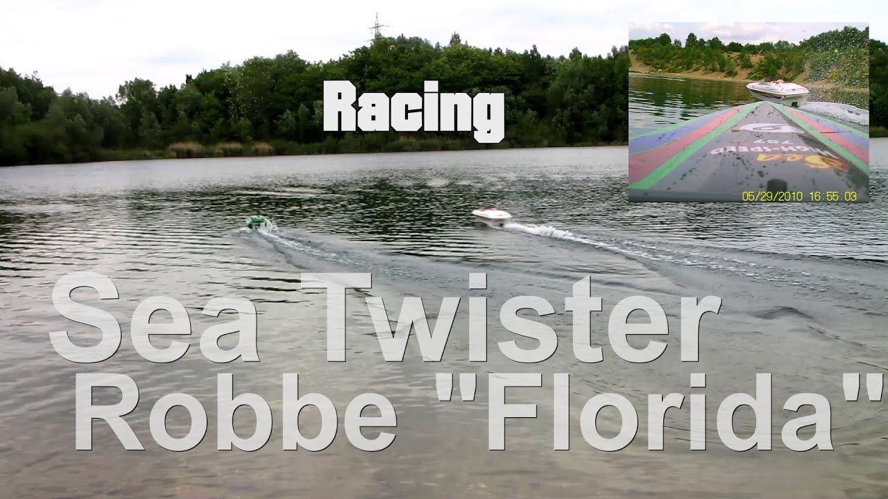 Robbe RC boat "Florida" with and Sea Twister NQD drove a small race ...