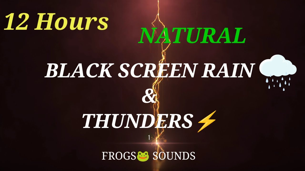 Heavy Rainstorm and Powerful Thunder Sounds for Sleeping - Black Screen ...