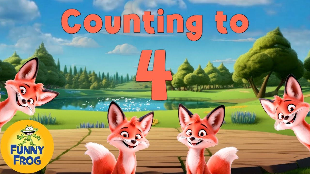 Counting to Four with Foxes 🦊 | Learn Numbers 1–4 | Kids Counting Song ...